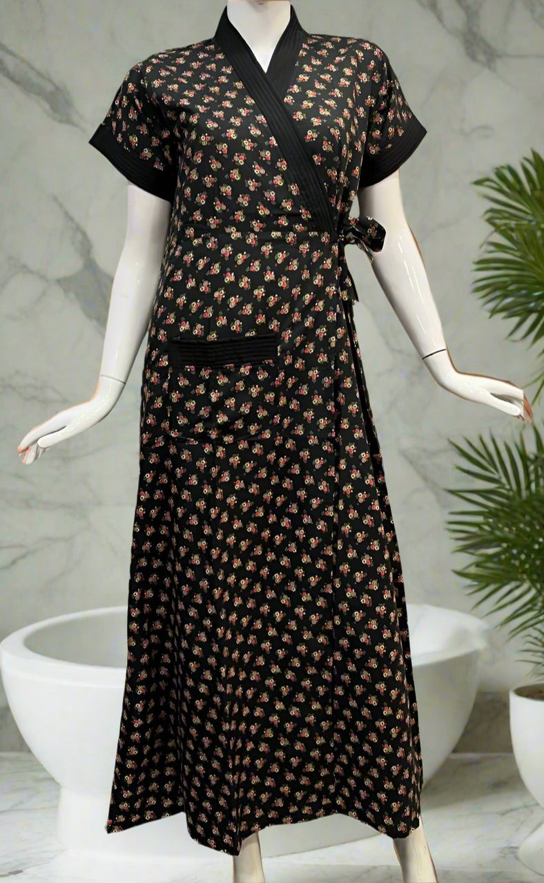Lounge in Luxury: Cotton House Coat Sets for Ladies — Laces and Frills